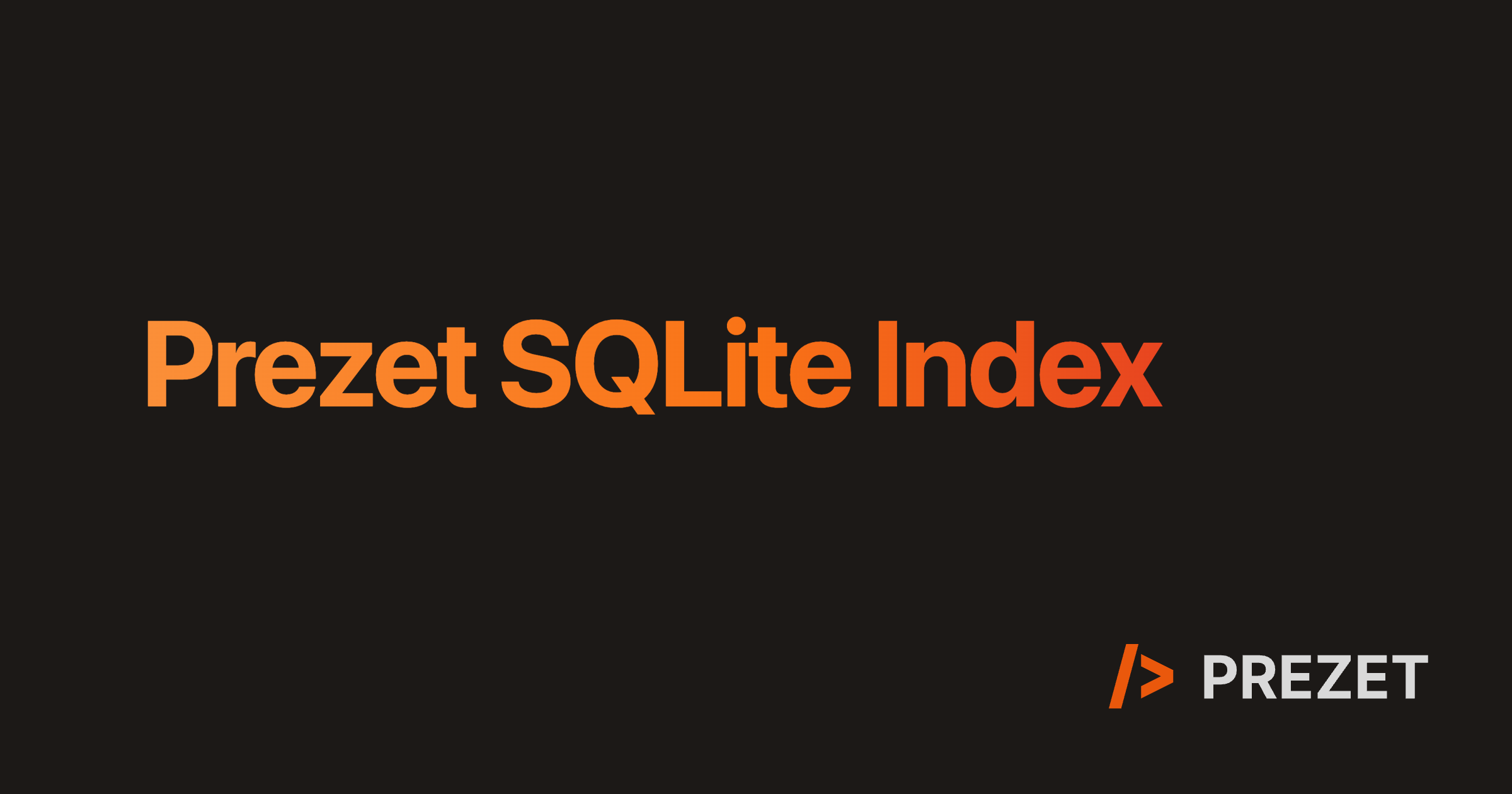 Prezet SQLite Index